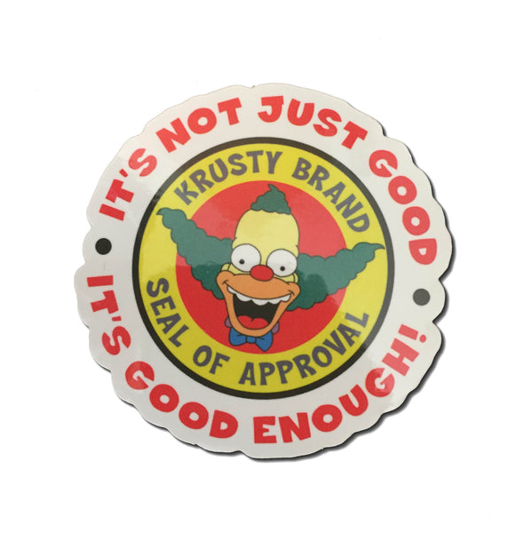 Krusty brand Seal of Approval Sticker – SimpPins